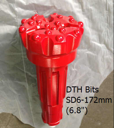 DTH Button bits SD6 - 172mm(6.8") in diameter range between 152 mm - 203 mm